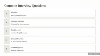 jQuery - Interview - Questions pptx | PPTX