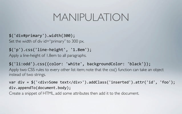 An introduction to jQuery | PPT
