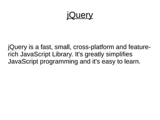 Jquery for Beginners | PPT