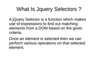 Jquery for Beginners | PPT