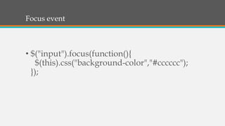 jQuery - Web Engineering | PPTX