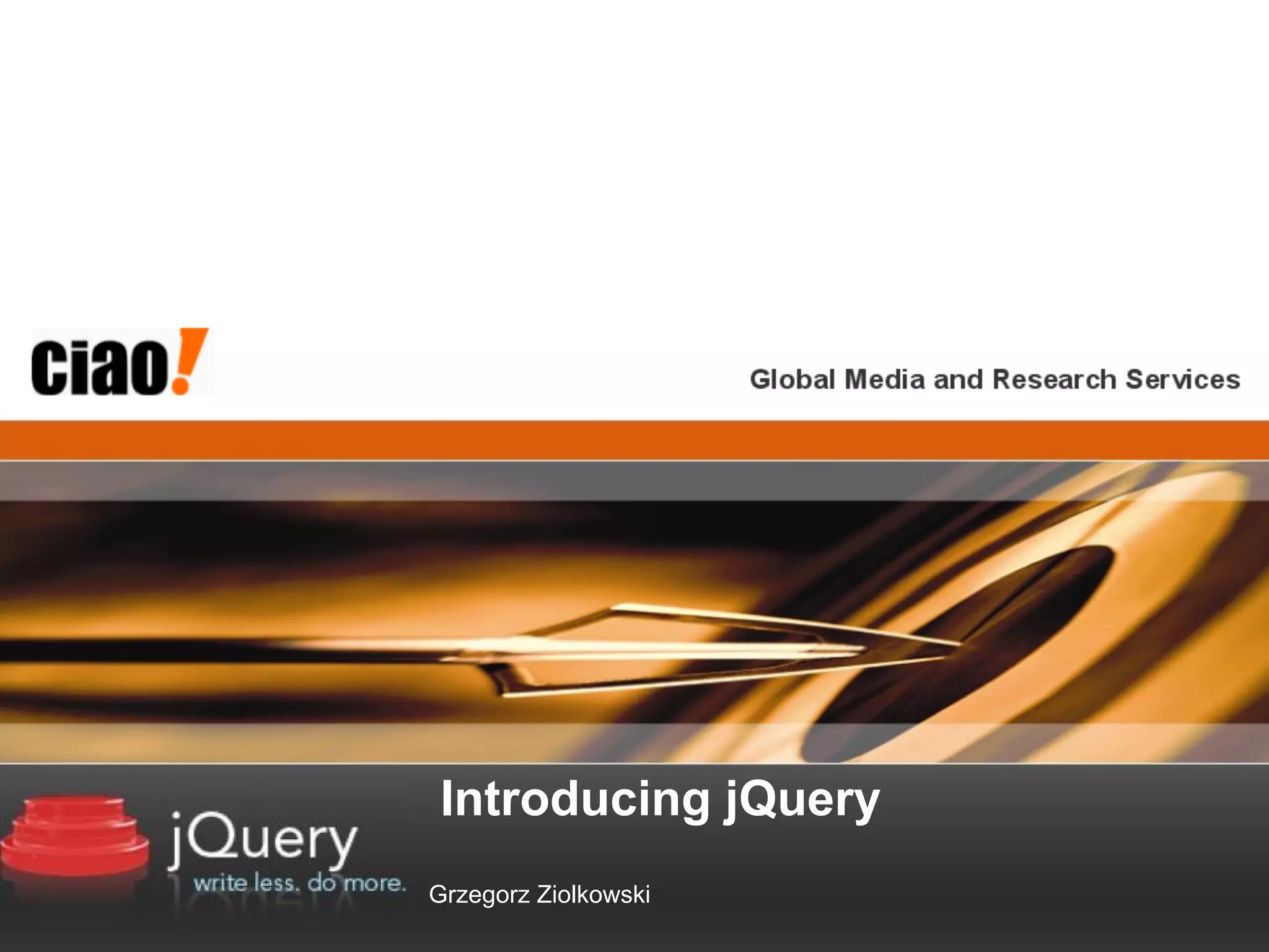 Introducing jQuery | PPT