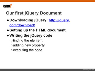 Introducing jQuery | PPT
