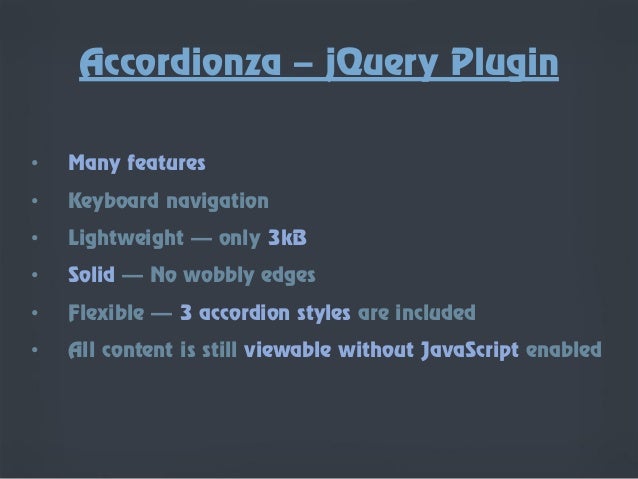 jQuery Accordion Menus