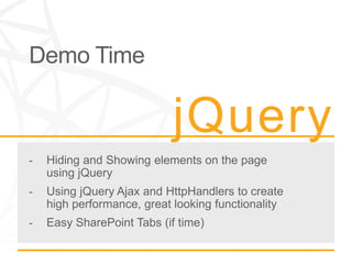 jquery and sharepoint in harmony | PPT