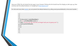 jQuery basics | PPTX