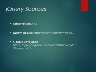 jQuery Beginner | PPT