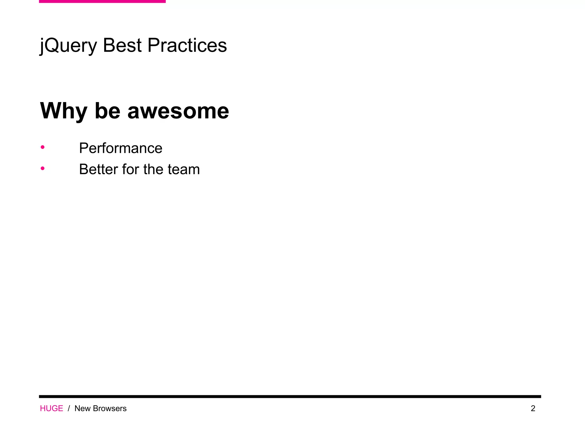 Jquery Best Practices | PPT