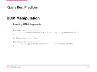 Jquery Best Practices | PPT