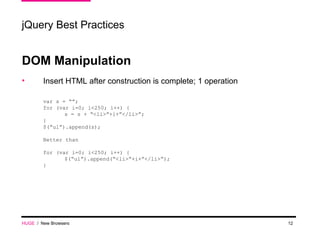 Jquery Best Practices | PPT