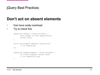 Jquery Best Practices | PPT