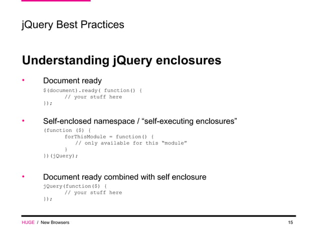 Jquery Best Practices | PPT