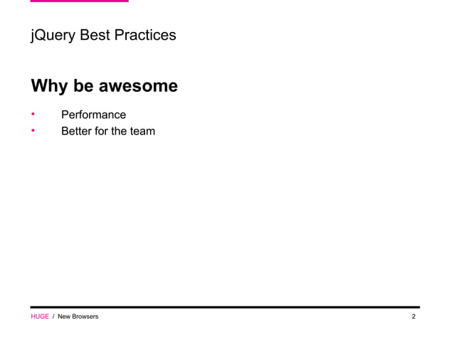 Jquery Best Practices | PPT