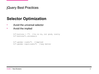 Jquery Best Practices | PPT