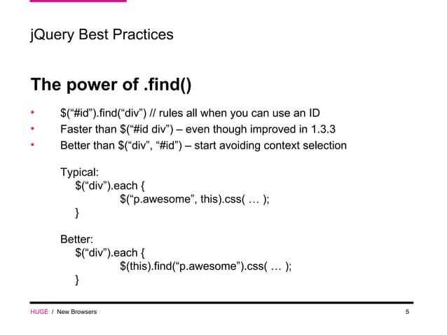 Jquery Best Practices | PPT