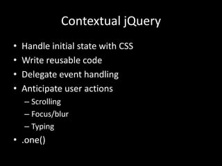jQuery Conf 2012 | PPT