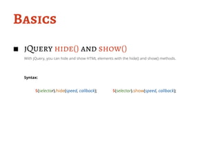 jQuery Effects | PDF