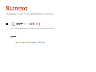 jQuery Effects | PDF