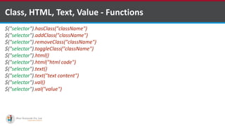 jQuery for web development | PPT