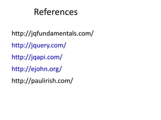 JQuery introduction | PPT