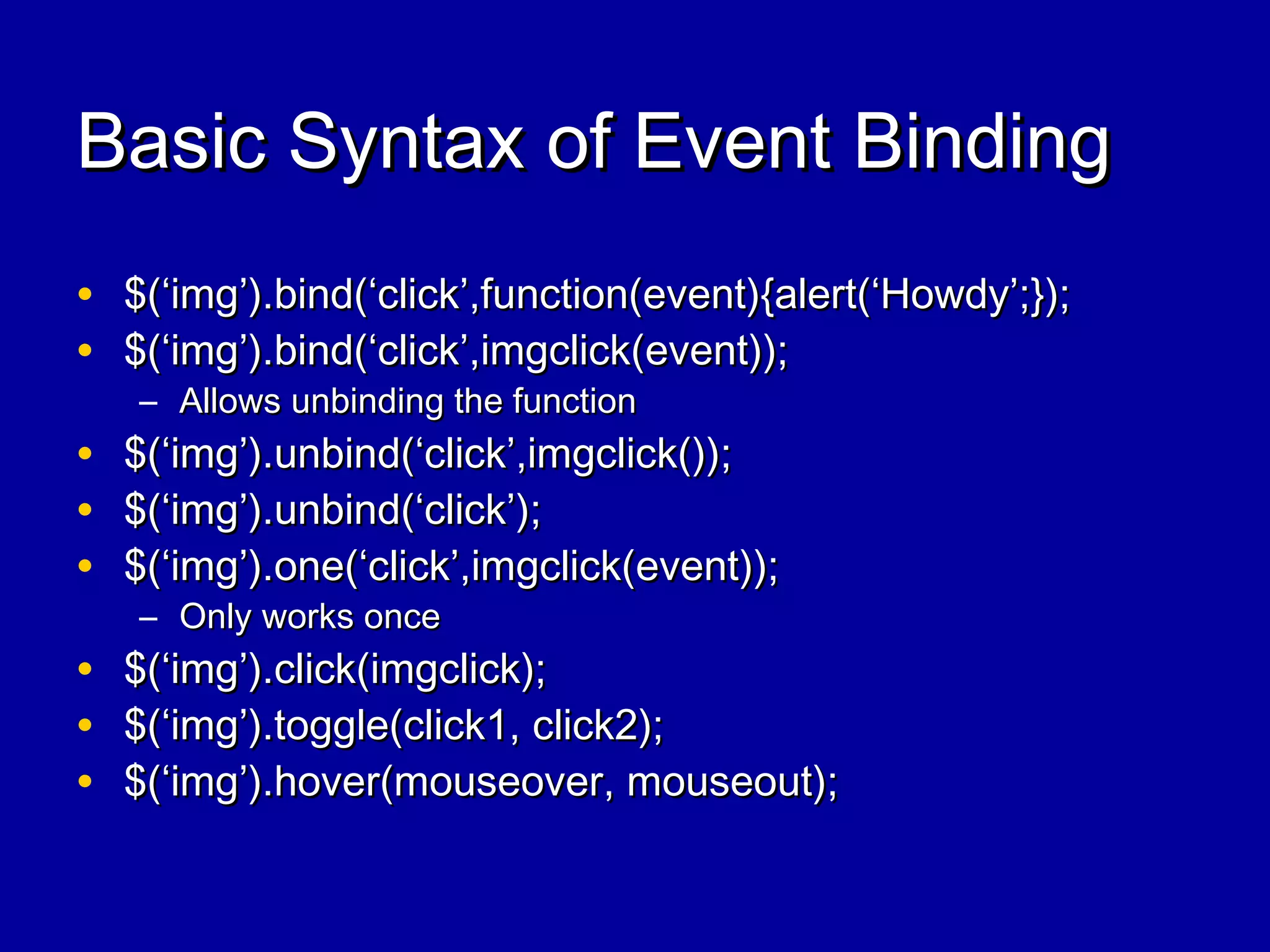 JQuery introduction | PPT