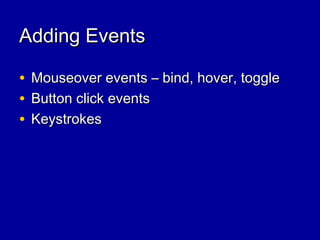 JQuery introduction | PPT