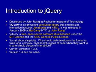 JQuery introduction | PPT