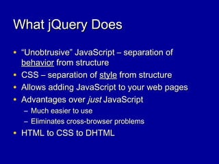 JQuery introduction | PPT