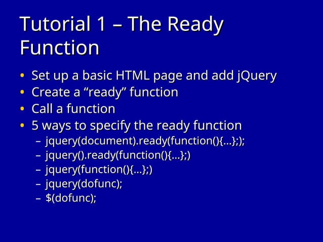 jQuery Introduction/ jquery basic concept | PPT