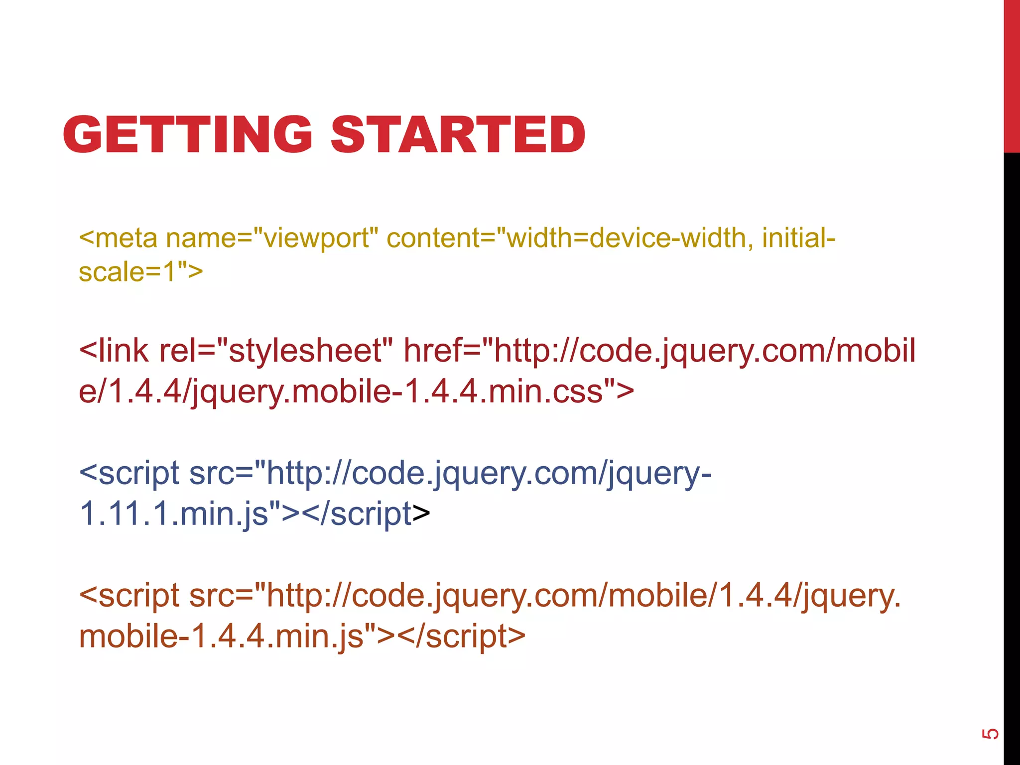 jQuery Mobile | PPTX