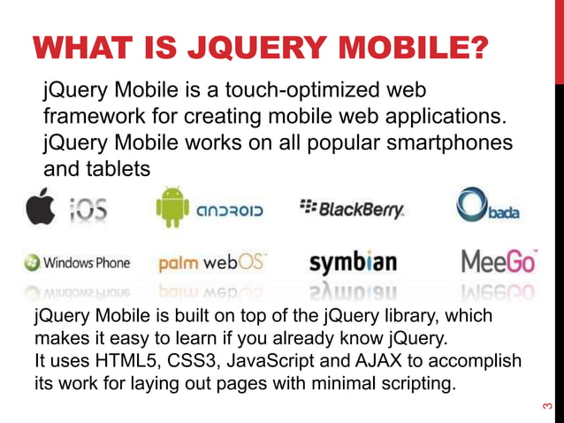 jQuery Mobile | PPT