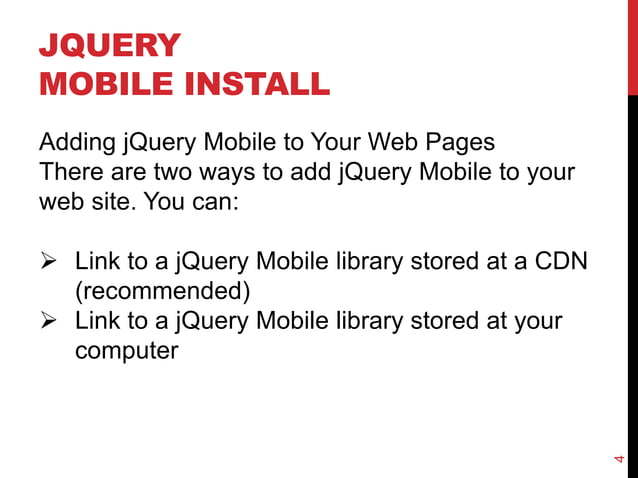 jQuery Mobile | PPT