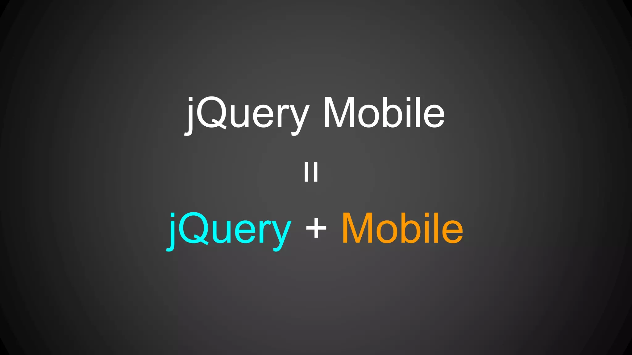 jQuery Mobile Introduction ( demo on EZoapp ) | PPT