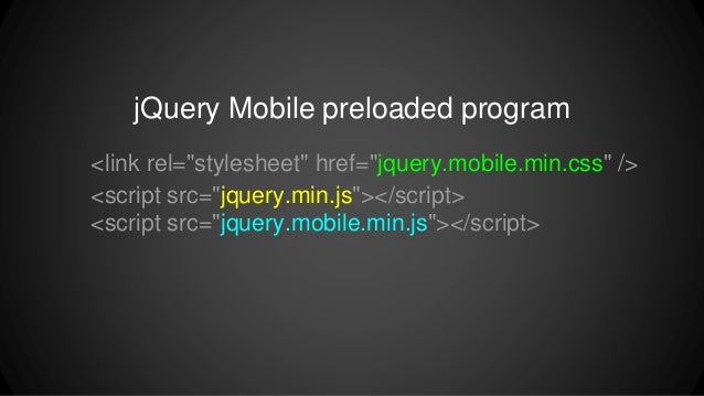 Jquery Mobile Introduction Demo On Ezoapp