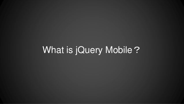 Jquery Mobile Introduction Demo On Ezoapp