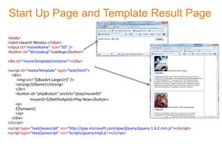 Develop Netflix Movie Search App using jQuery, OData, JSONP and Netflix ...