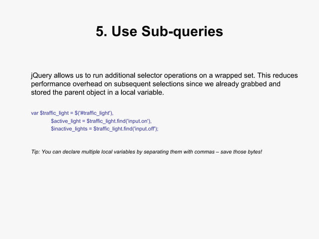 jQuery Performance Rules | PPT