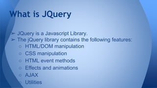 Jquery plugin development | PPT