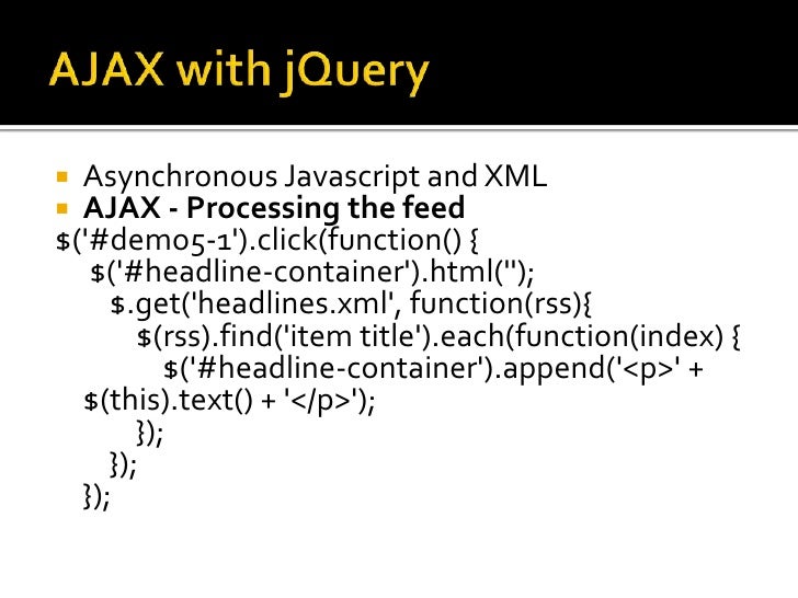 J Query Presentation