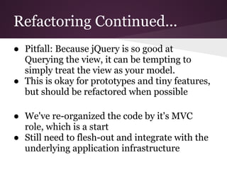 Feature Development with jQuery | PPT