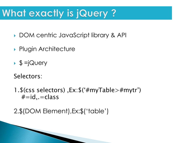 J querypresentation | PPT