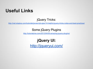 Jquery presentation | PPT