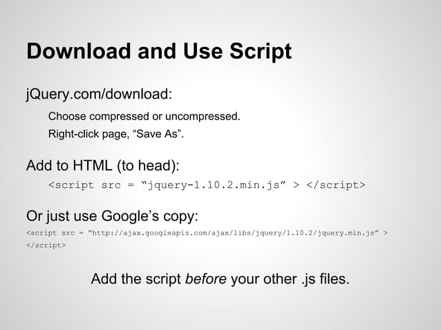 Jquery presentation | PPT
