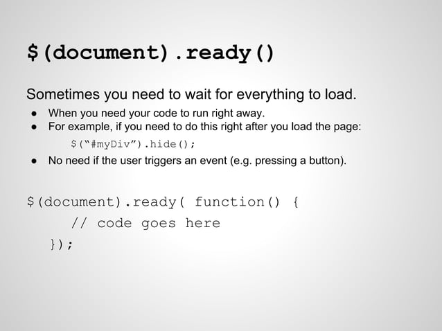 Jquery presentation | PPT