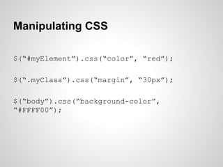Jquery presentation | PDF