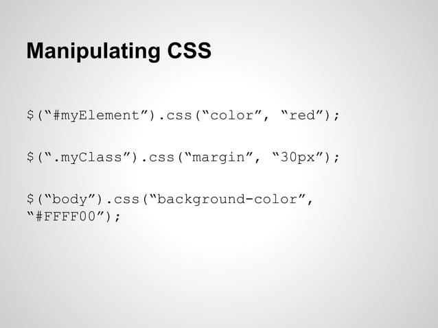 Jquery presentation | PPT