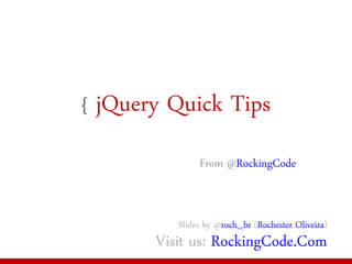 jQuery quick tips | PPT