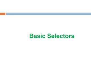 JQuery selectors | PPTX