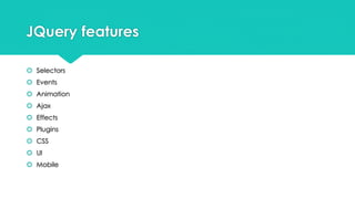 JQuery Overview | PPT