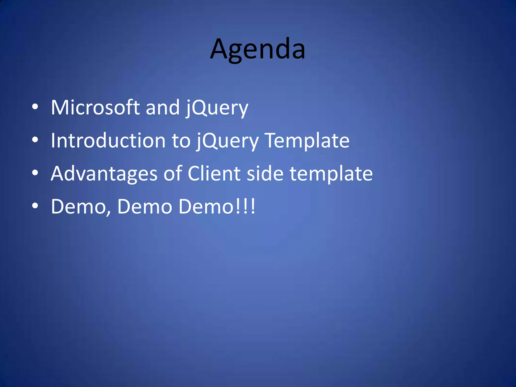jQuery templates | PPTX